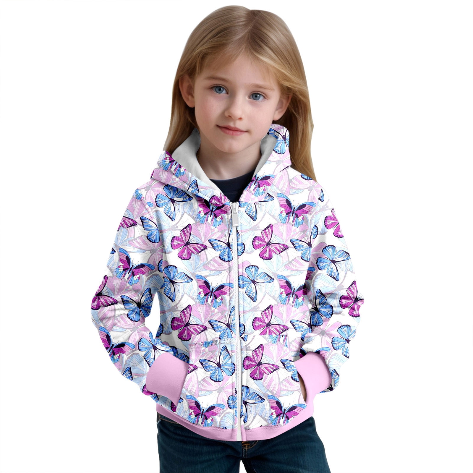MEZZALL Baby Girl Zip-up Jacket Toddler Hoodie Sweatshirt Light Winter ...