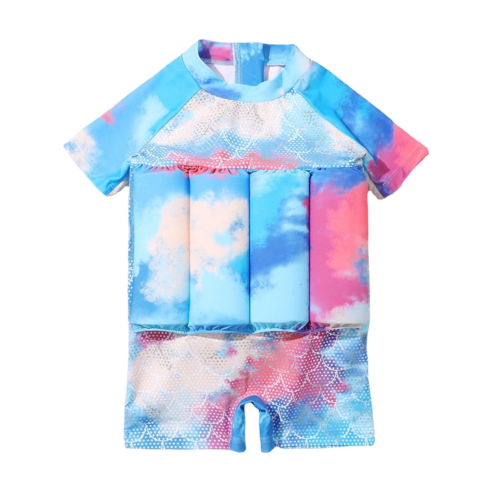 MEZZALL Boys Girls Cartoon Printed Swimsuits Buoyancy Swimsuits Training Suits Children ...