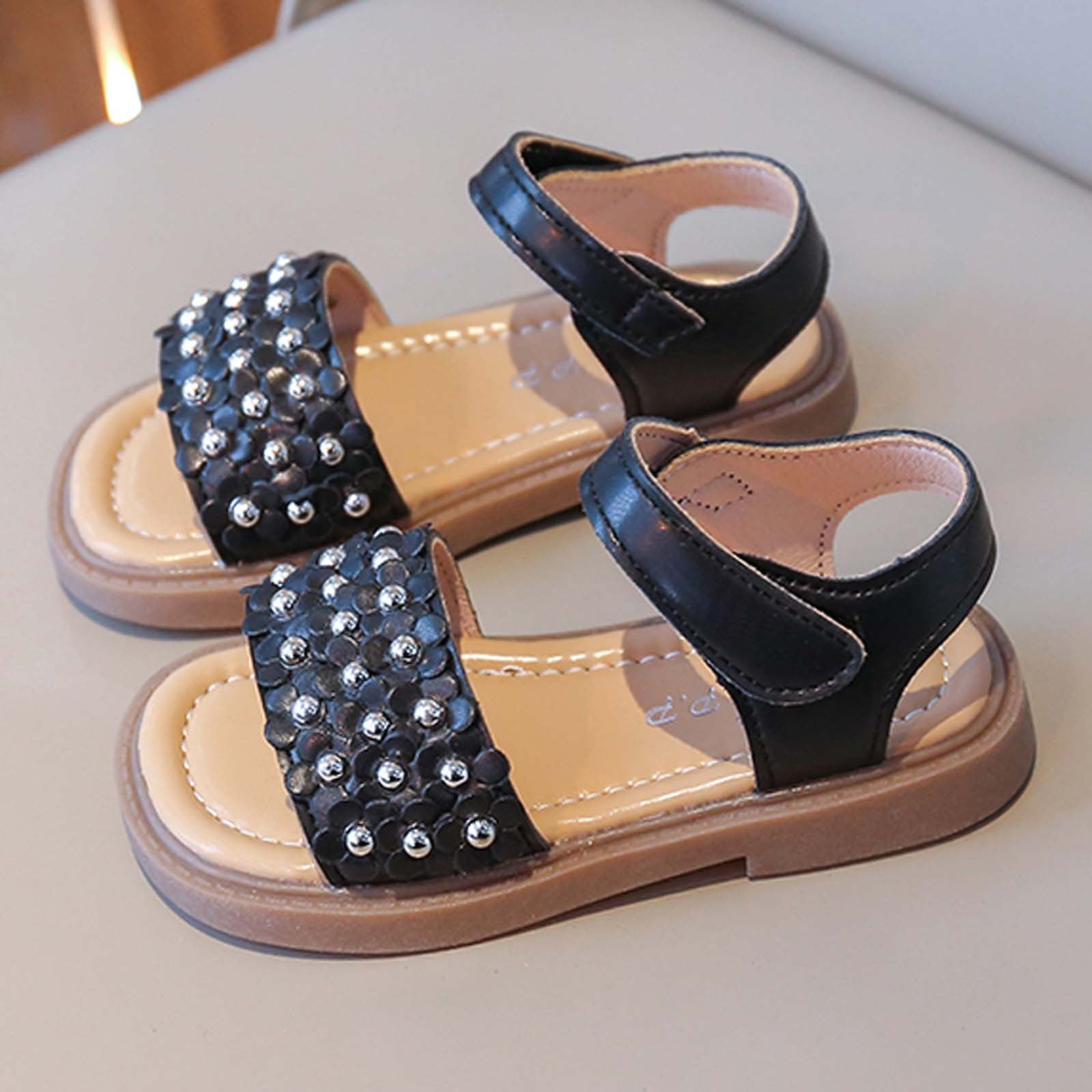 MEZZALL Child Girls Sandals Toddler Kids Comfortable Adjustable Straps ...