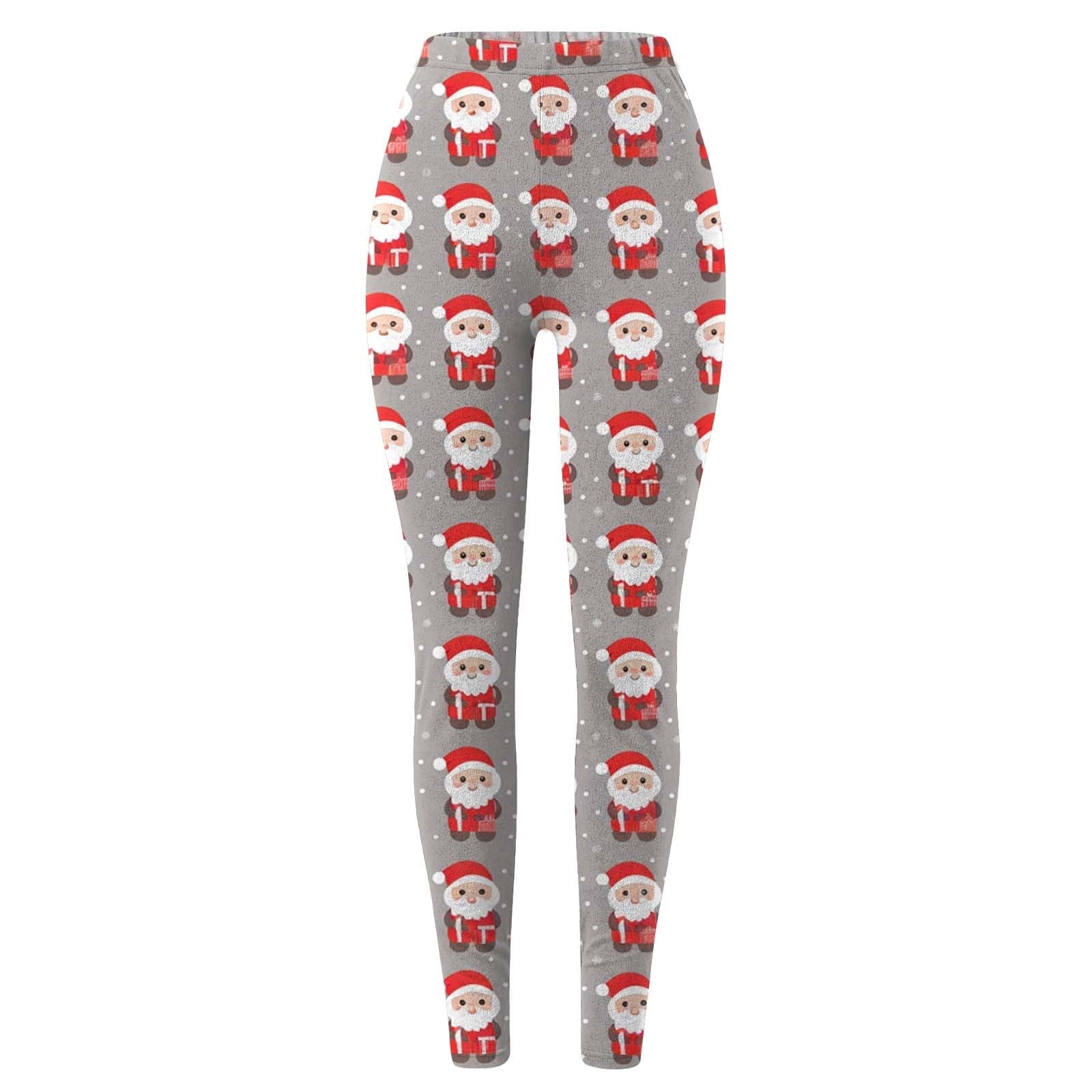 MEZZALL Child Pants Girls Leggings Christmas Festive Holiday Santa ...