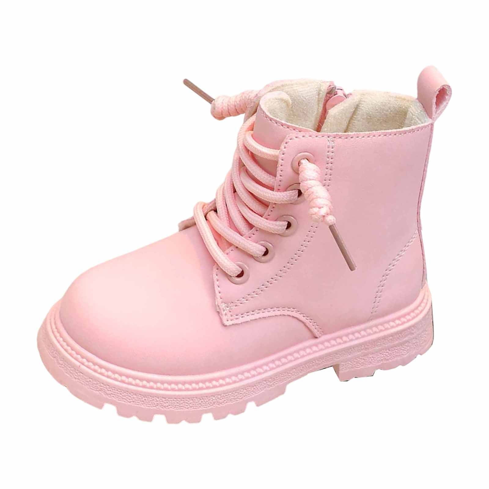 MEZZALL Child Winter Girls Boots Soft Sole Short Ankle Boots Solid ...