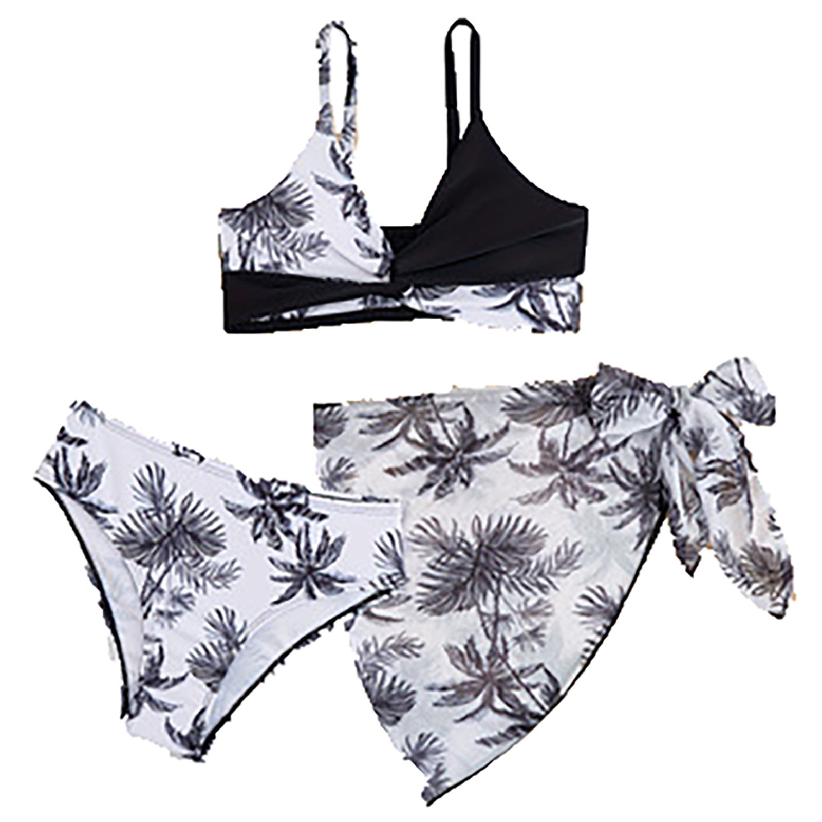 MEZZALL Girls Swimsuit Vacation Hawaii Beachwear Bathing Suits 3PCS ...