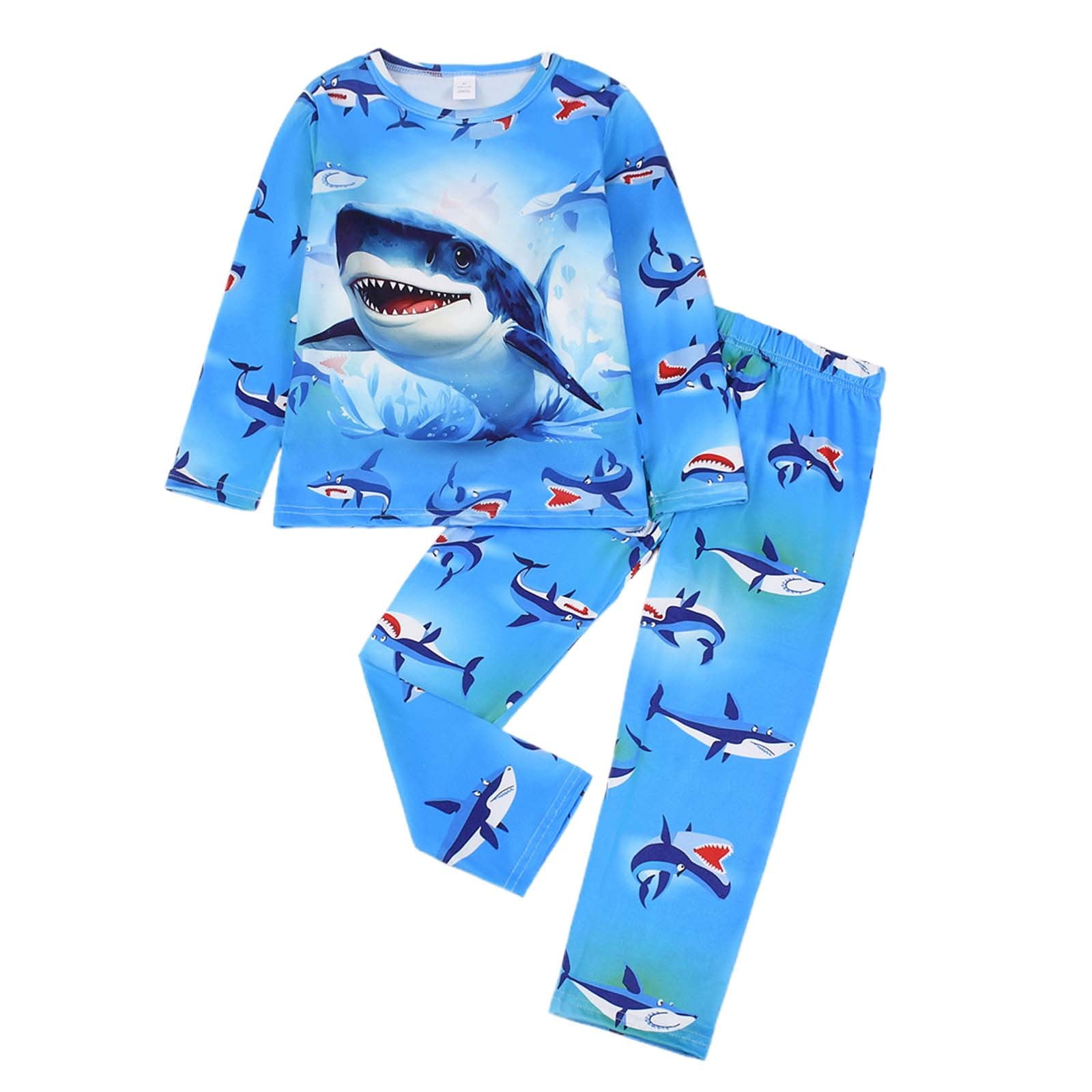 MEZZALL Glow In The Dark Kids Pajama Sets For Boys Girls Long Sleeve ...