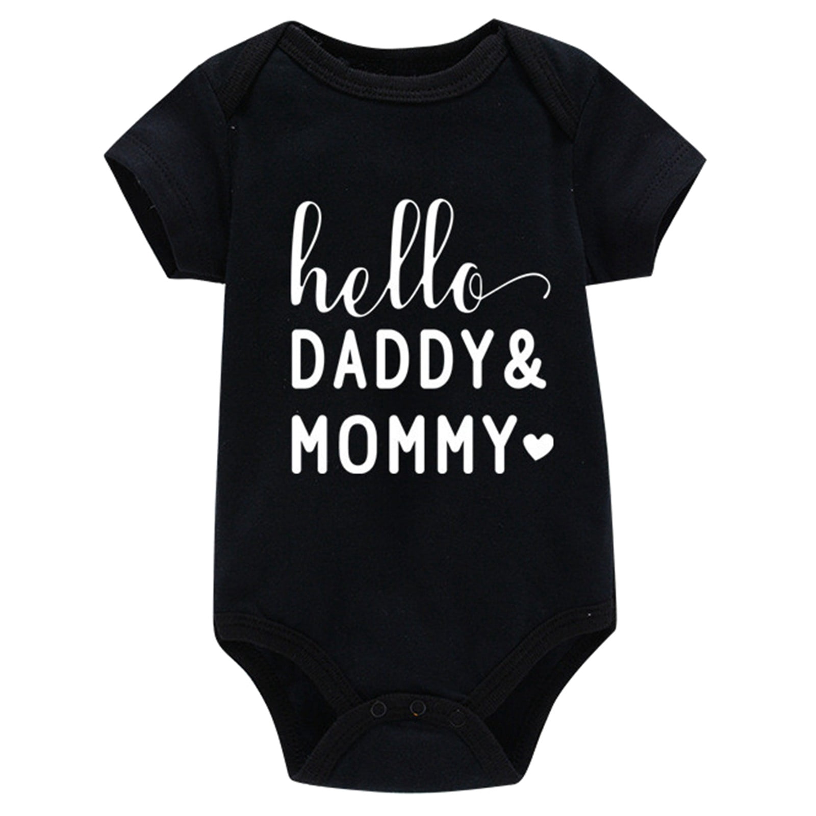 MEZZALL Boys Girls Short Sleeve O-Neck Letter Prints Romper Bodysuits ...
