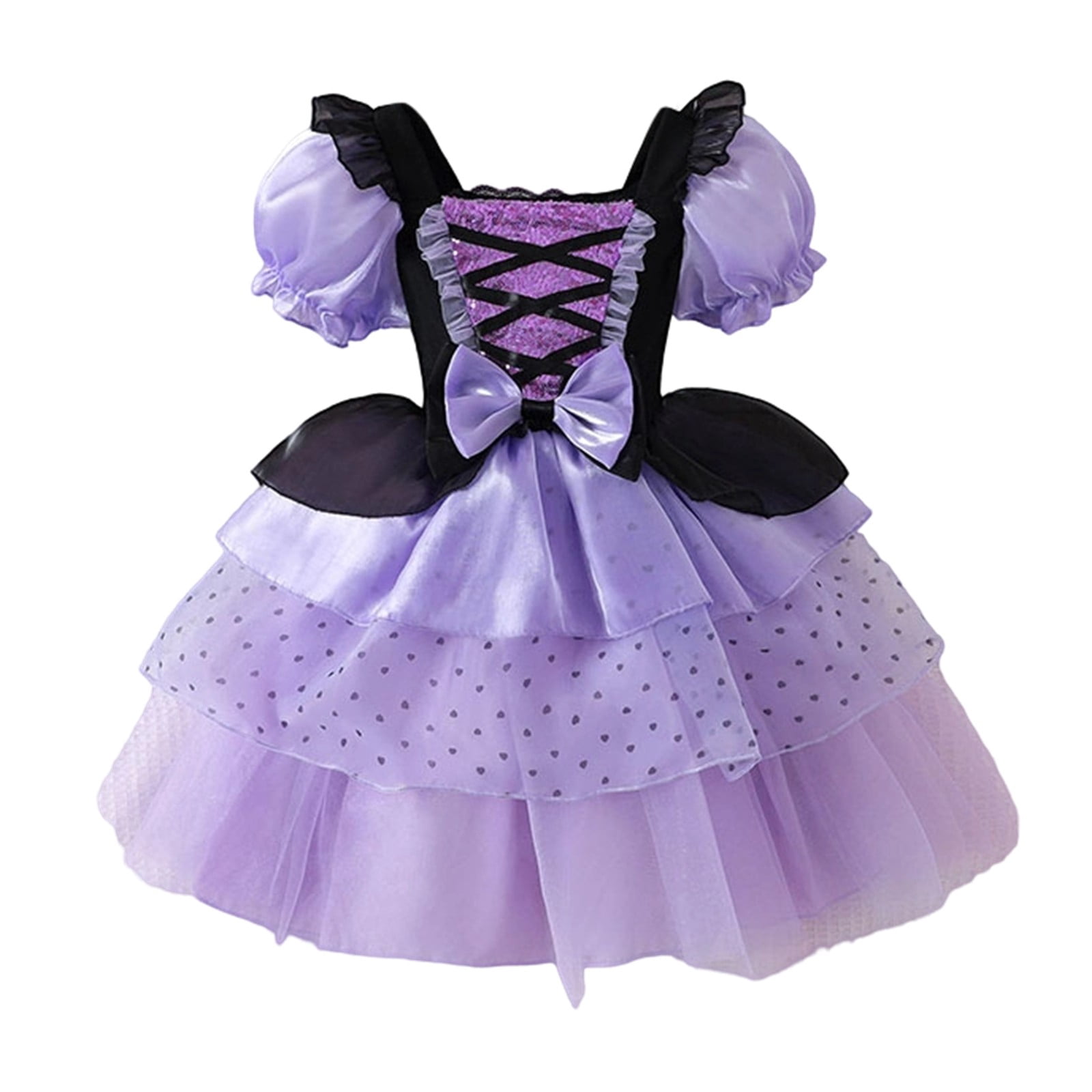 MEZZALL Kids Dress Girls Lolita Gothic Elegant Party Gown Summer Formal ...