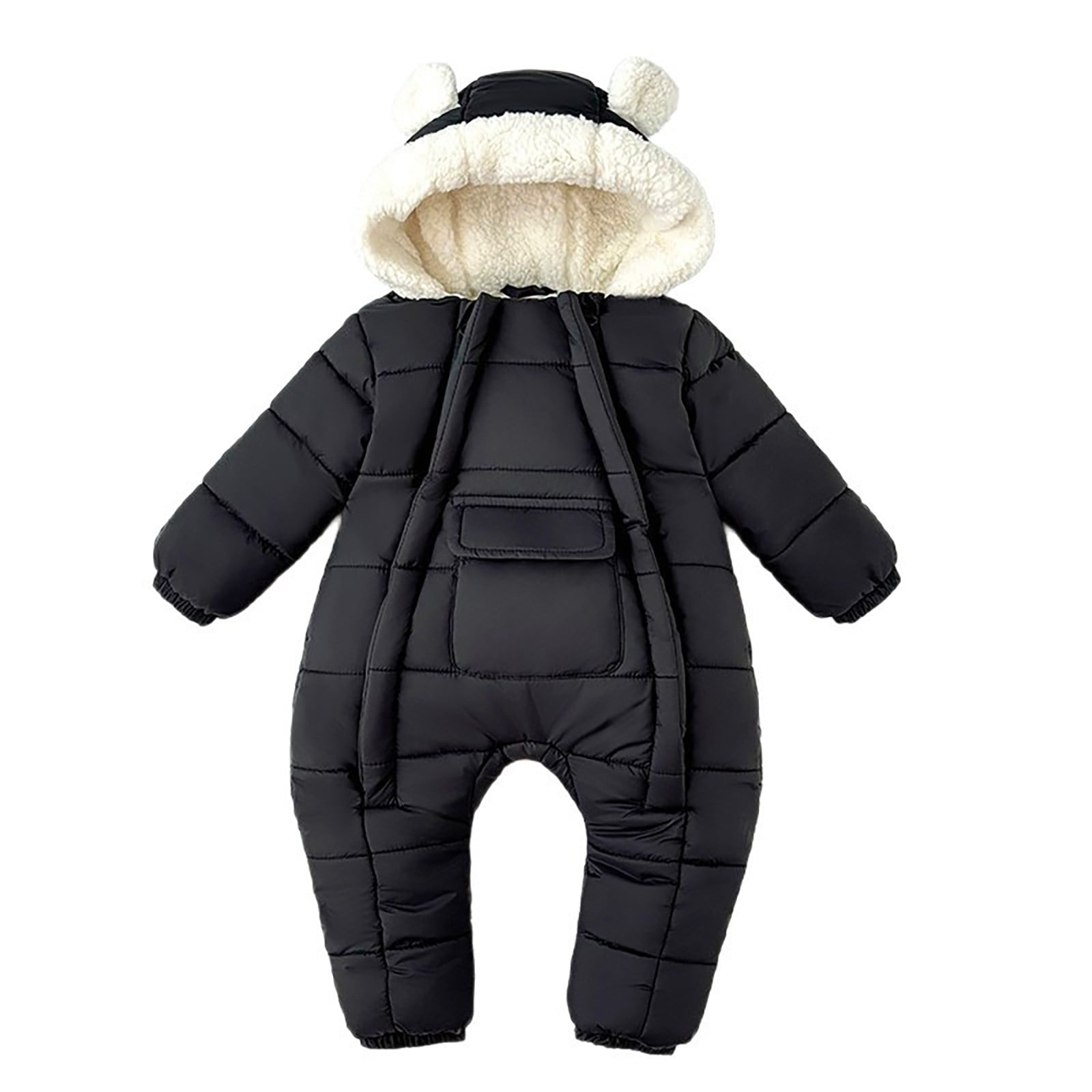 MEZZALL Kids Girls Winter Snowsuit Insulated Padded Long Sleeve Jumpsuit With Attached Mittens ...