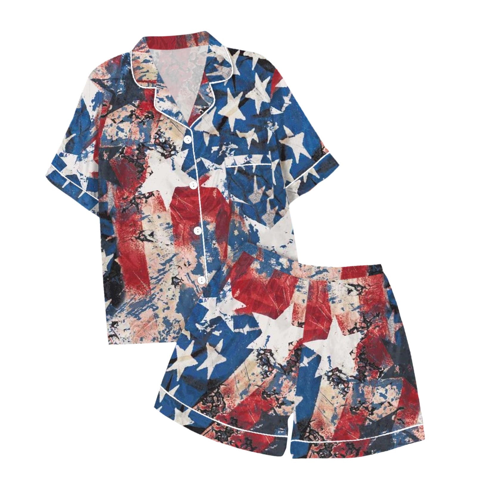 MEZZALL Kids Summer Boys Girls Independence Day Printed Pajamas Suits ...