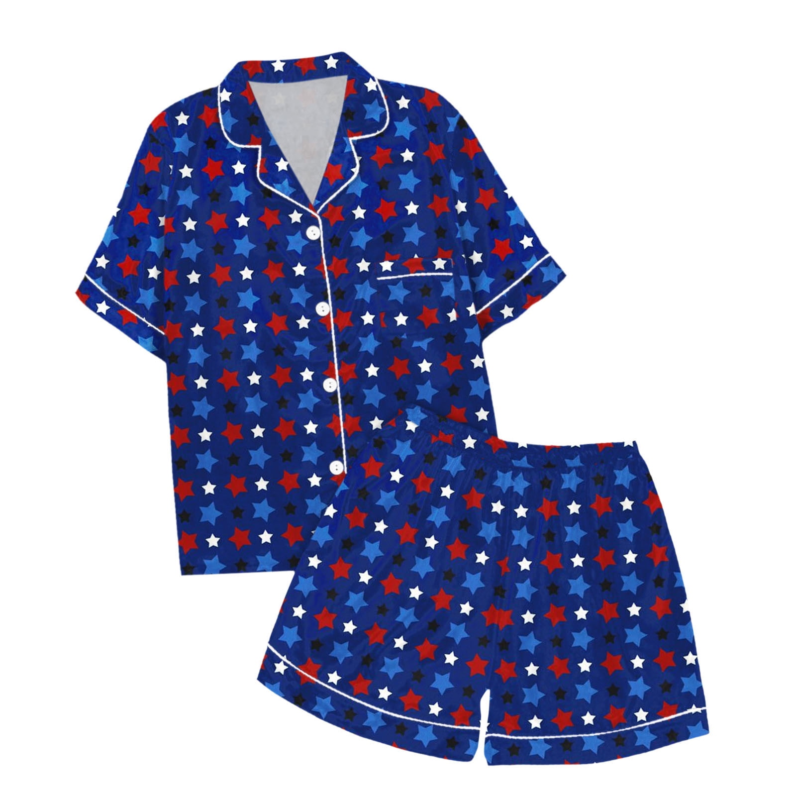 MEZZALL Kids Summer Boys Girls Independence Day Printed Pajamas Suits ...