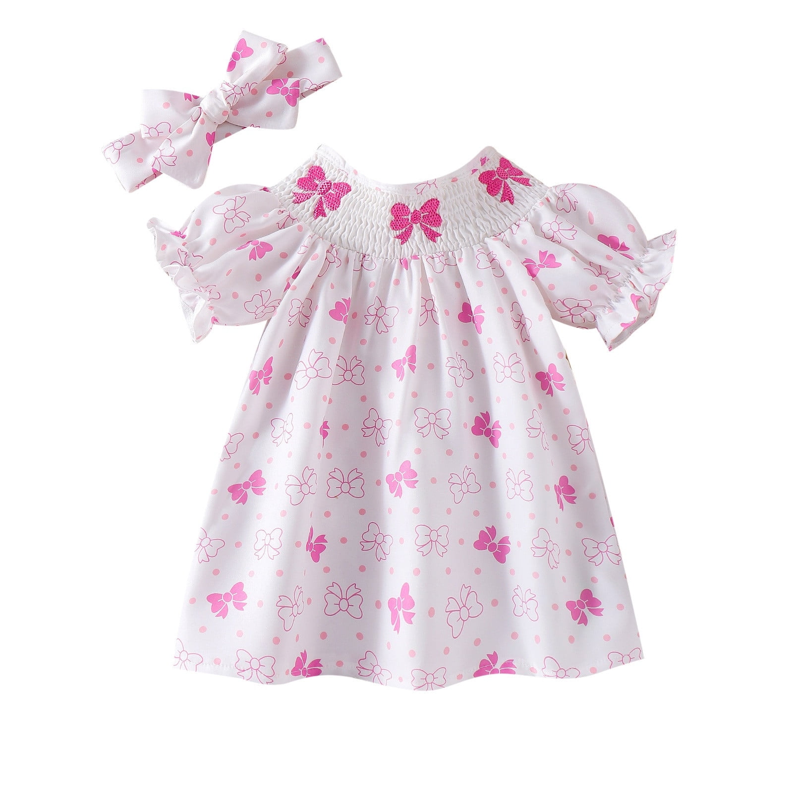 MEZZALL Summer Sweet Cute Girl Baby Bow Animal Arint Sweet Cute ...