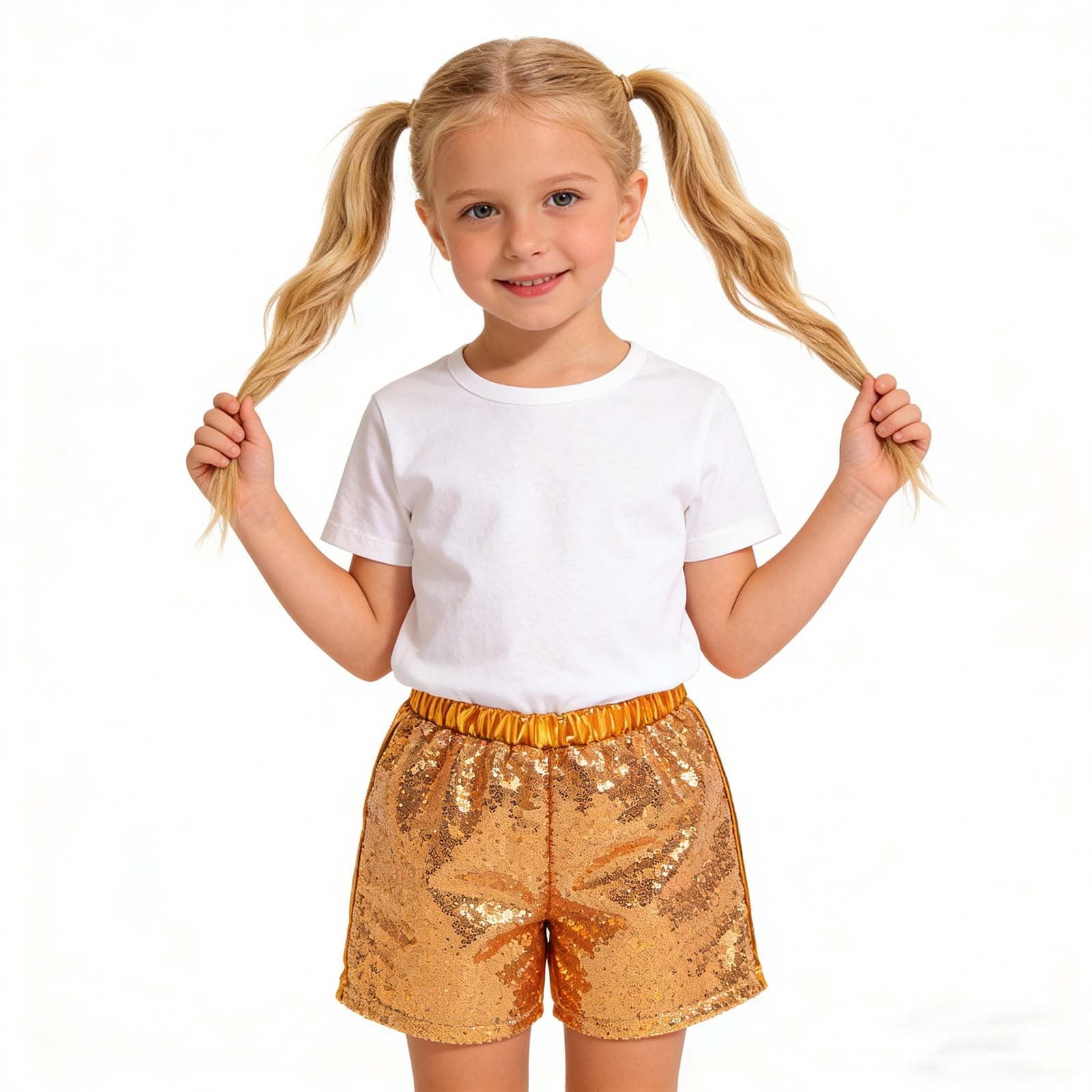 MEZZALL Sequin Hot Pants Girls Glam Party Trouser Summer Scale Design ...