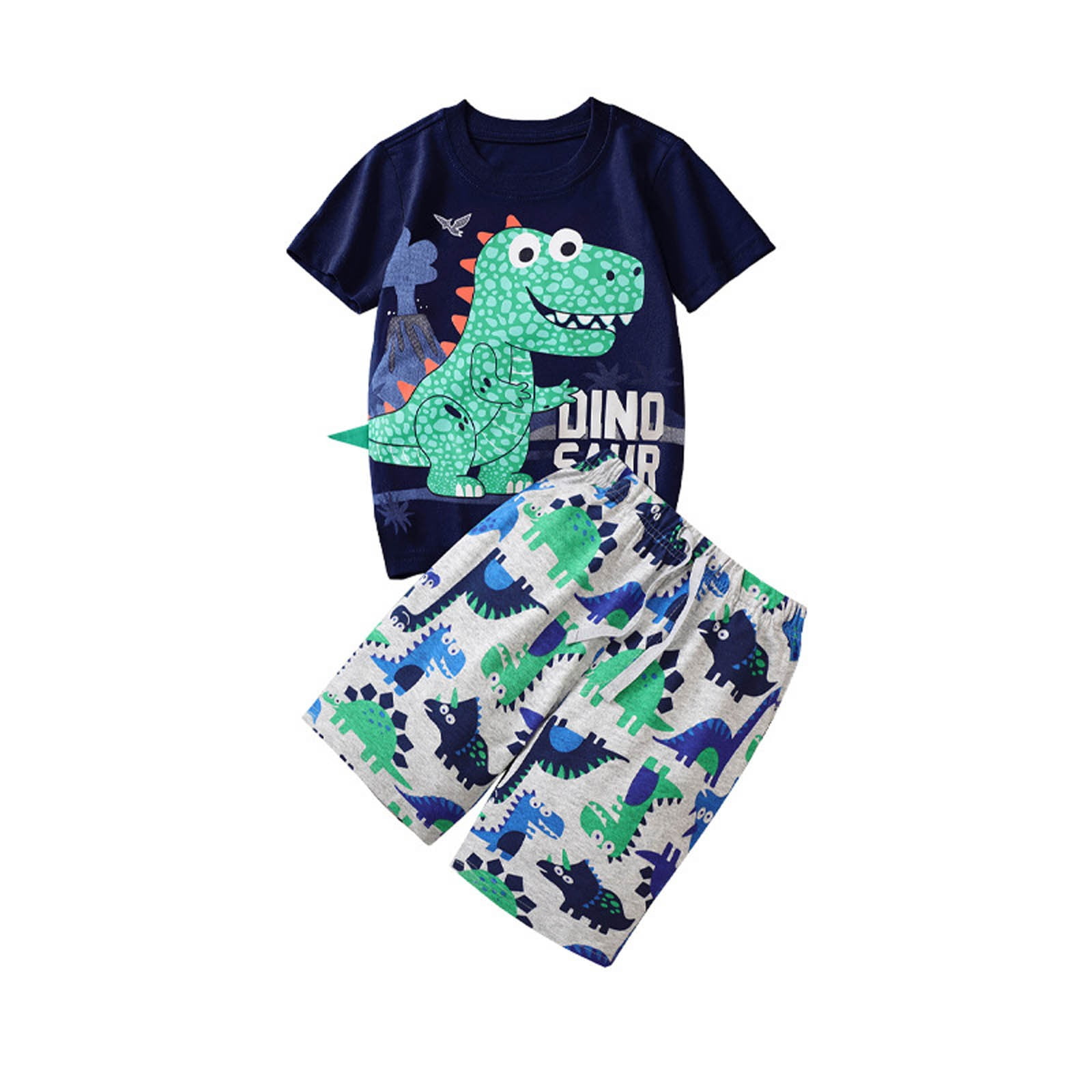 MEZZALL Toddler Boy Clothes Little Boys Summer Outfits Short Sleeve Clothing Dinosaur T-Shirt ...