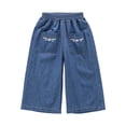 MEZZALL Toddler Girls Wide Leg Pants Summer Lightweight Soft Blue Solid ...