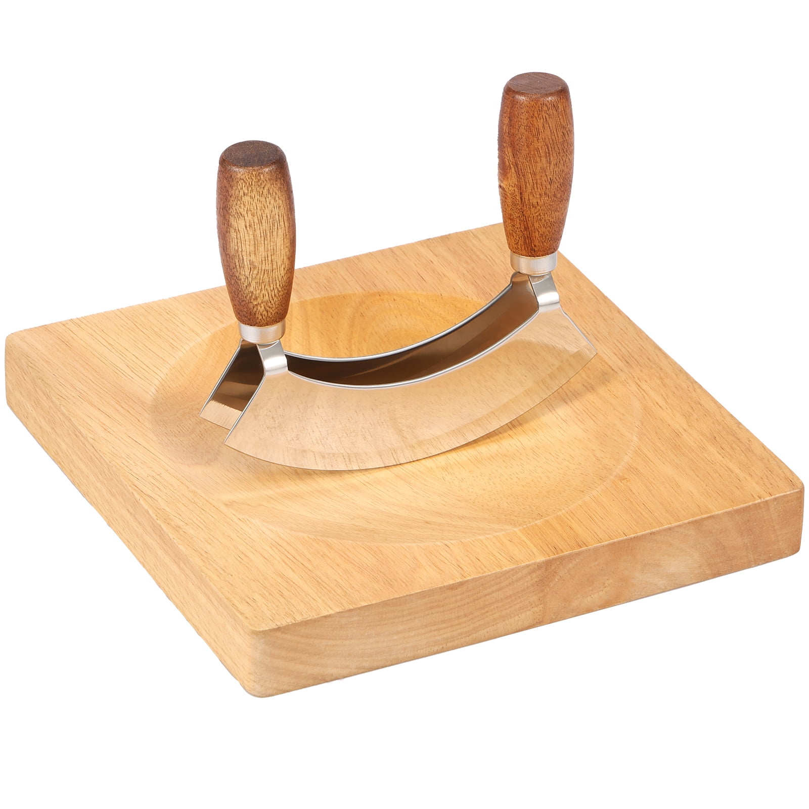 MEZZALUNA KNIFE AND CUTTING BOARD – Double Blade herb chopper ULU Knife ...