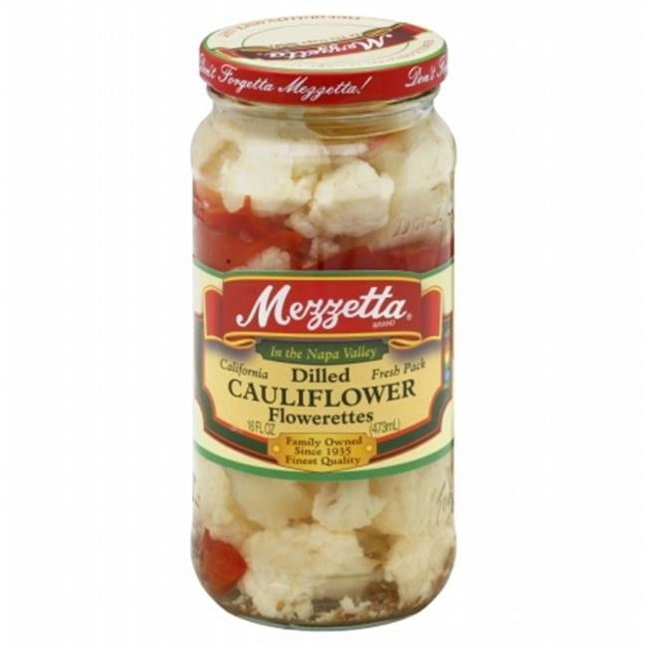 Mezzetta Dilled Cauliflower Flowerets, 16 oz, Pack of 6 - Great for ...