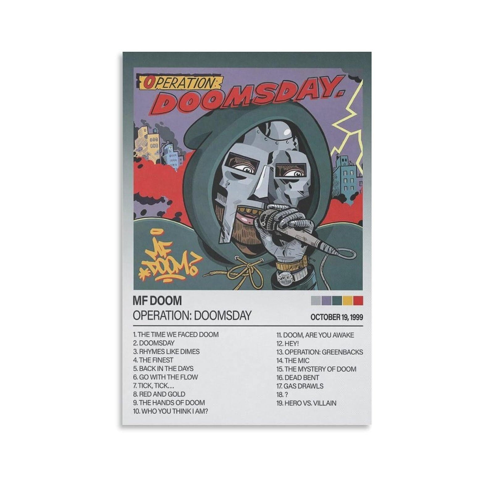 MF DOOM Operation Doomsday Canvas Poster Bedroom Decoration Landscape ...