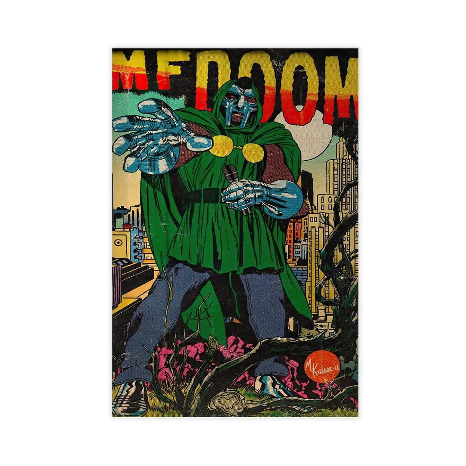 MF DOOM Poster 4 Album Cover Posters Rap Music Poster Wall Art Room ...