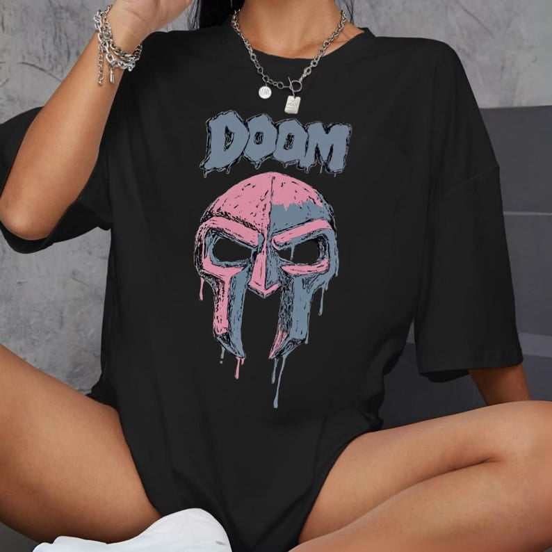 MF DOOM T-Shirt: Vintage Hip Hop Rap Tee, DOOM Mask Graphic - Walmart.com