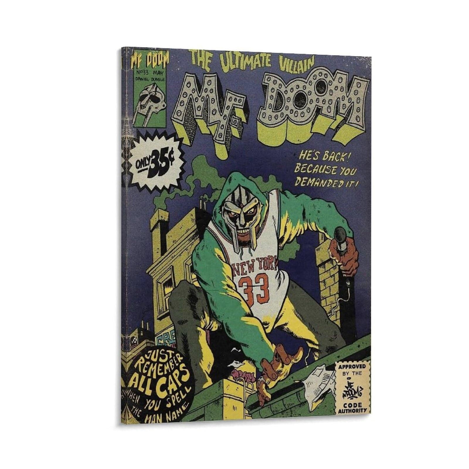 MF Doom (3)(1) Canvas Poster Bedroom Decor Office Room Decor Gift ...