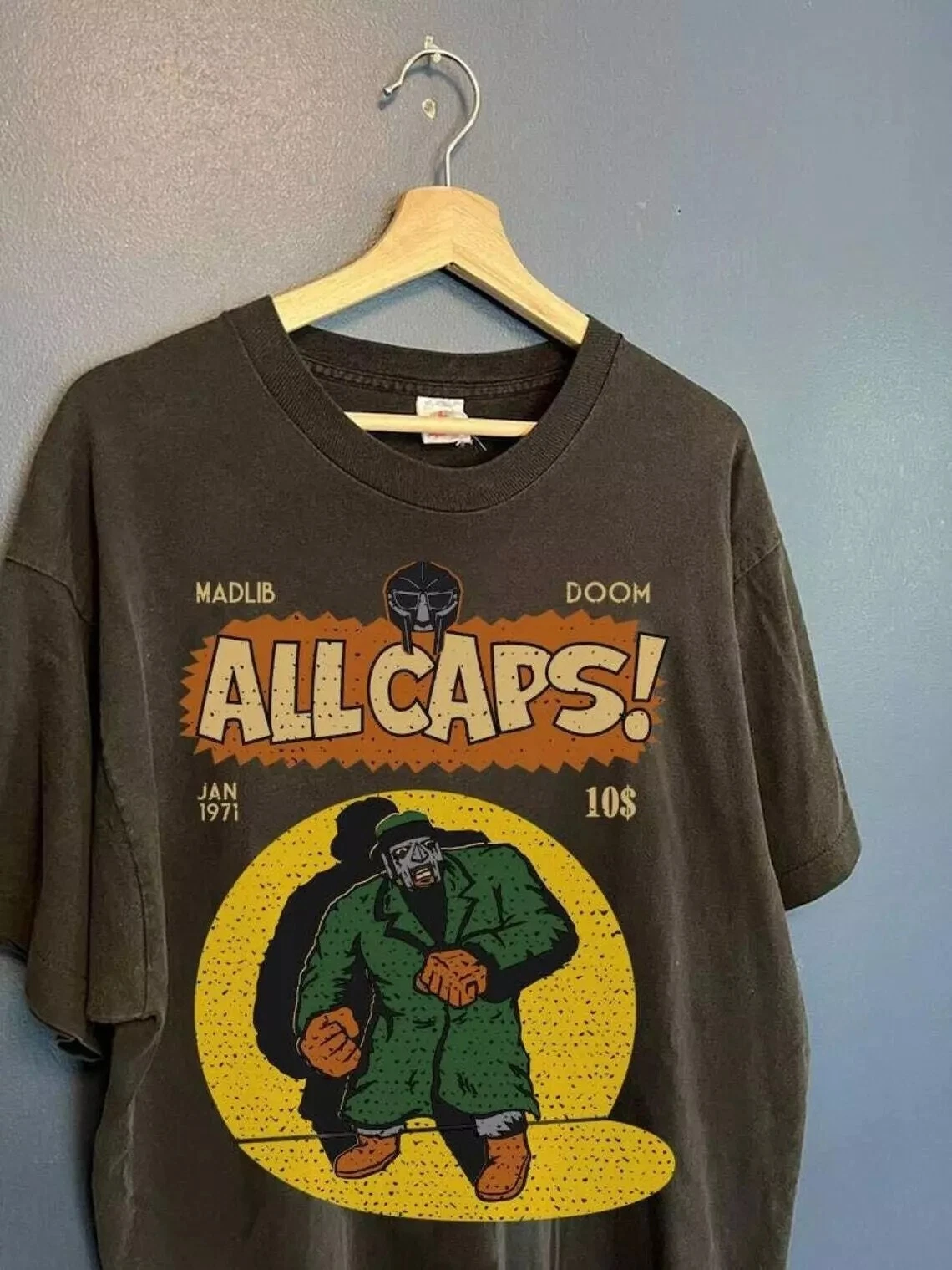 MF Doom All Caps Graphic Short Sleeve T shirt Reprint S-5XL - Walmart.com