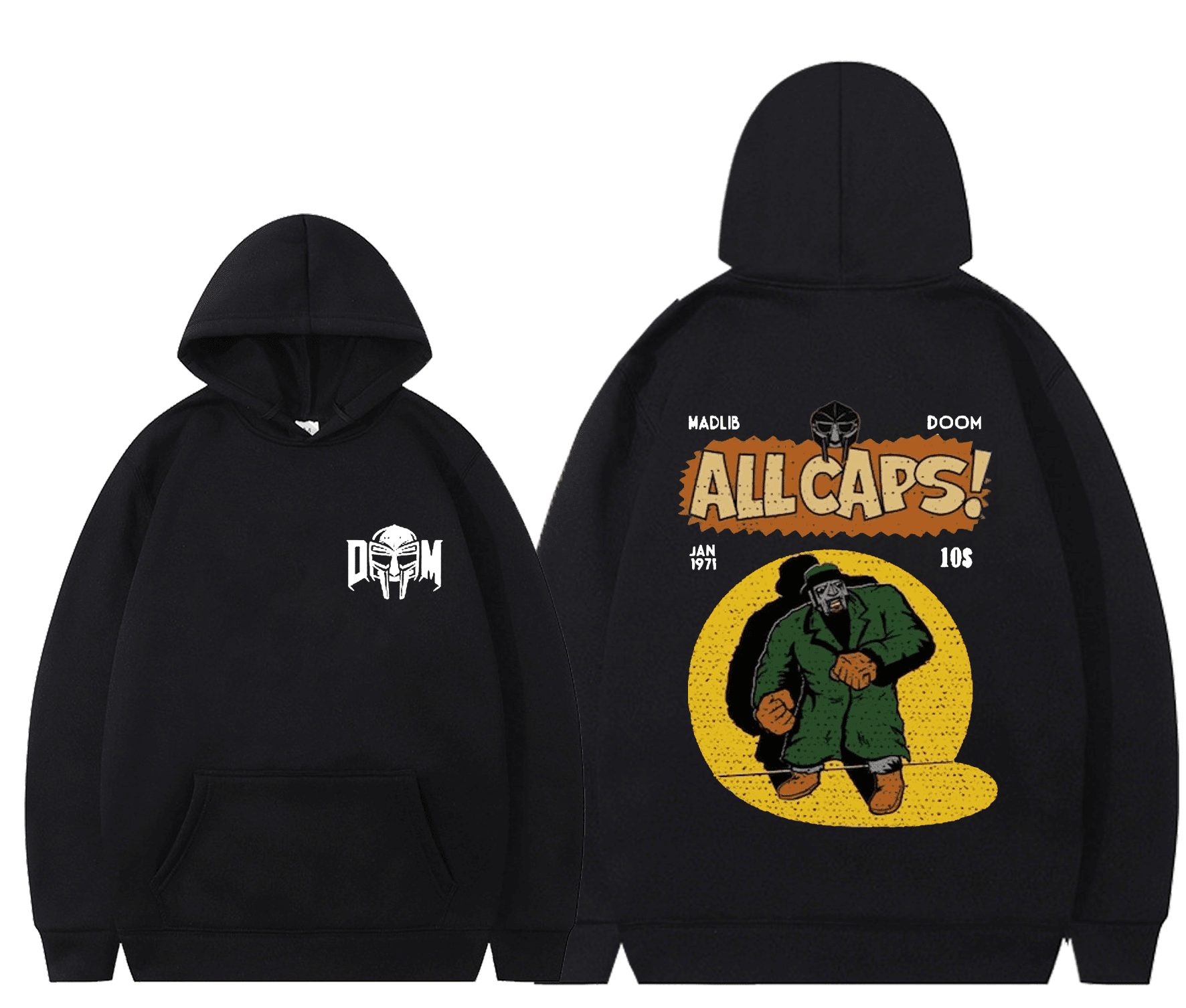 MF Doom Madlib All Caps Hoodie, MF Doom Madlib All Caps Sweatshirt, MF ...