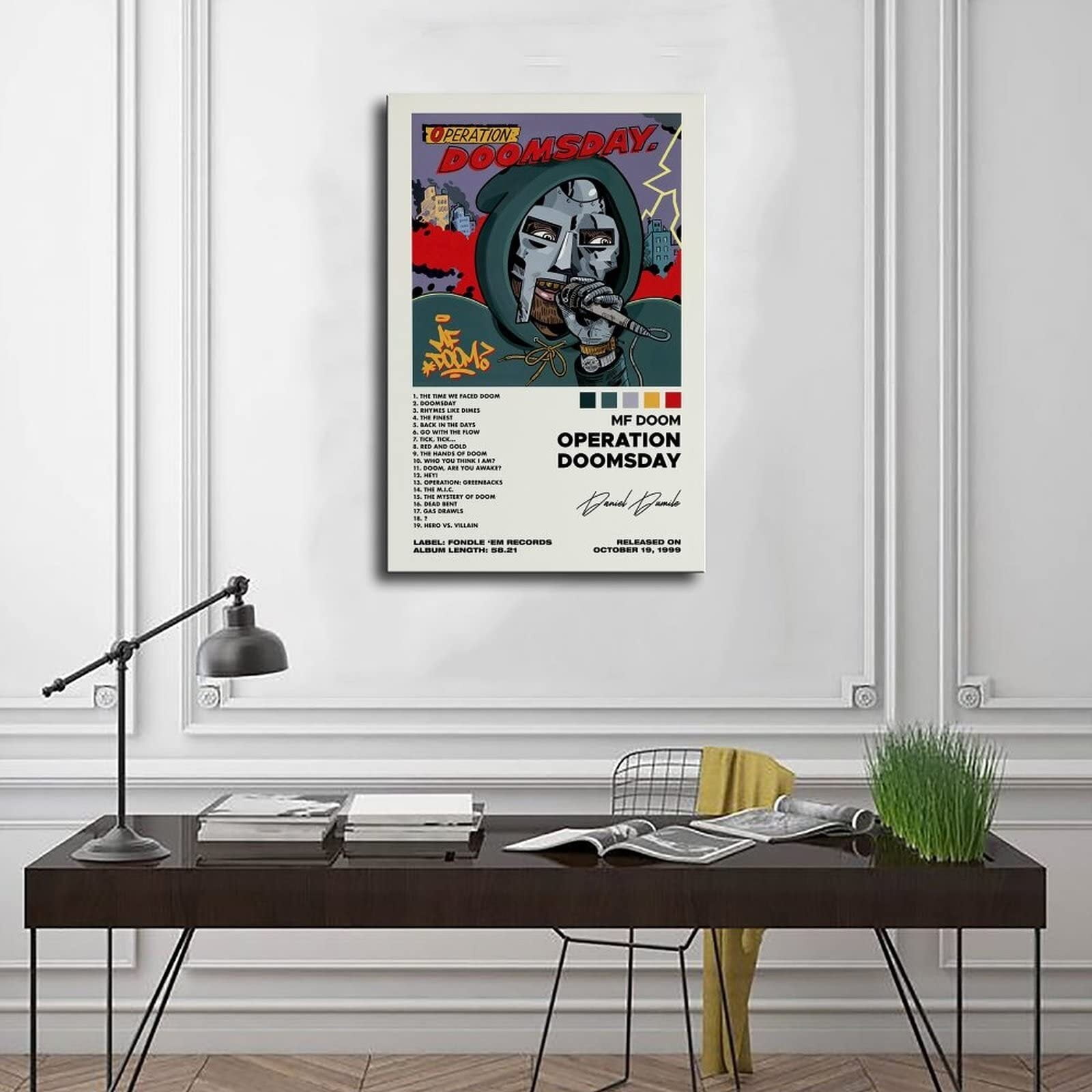 MF Doom Poster Operation Doomsday Album Cover Poster Canvas Poster ...