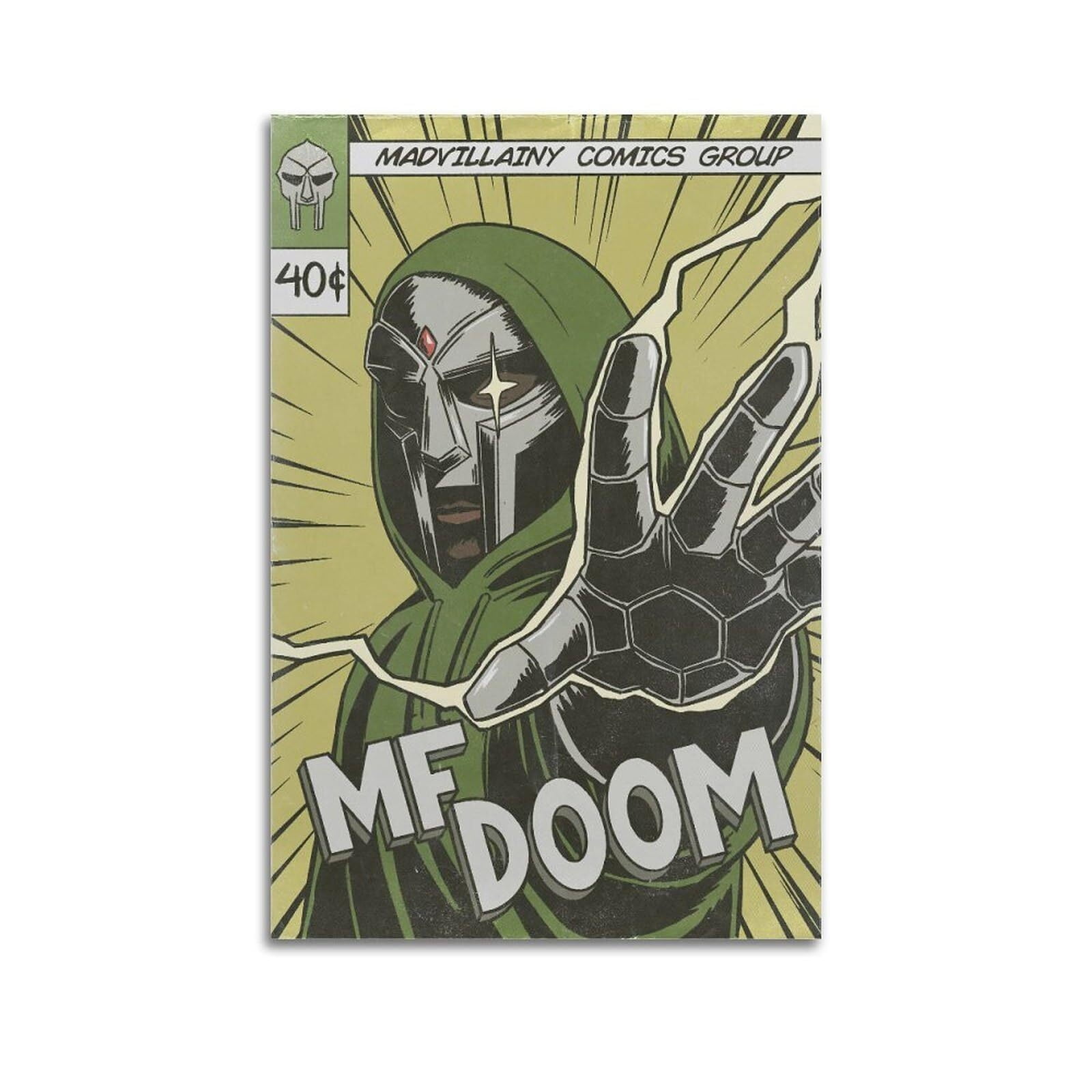 MF Doom 'Respects' Poster Hip-hop Rapper Poster Art Canvas for Bedroom ...