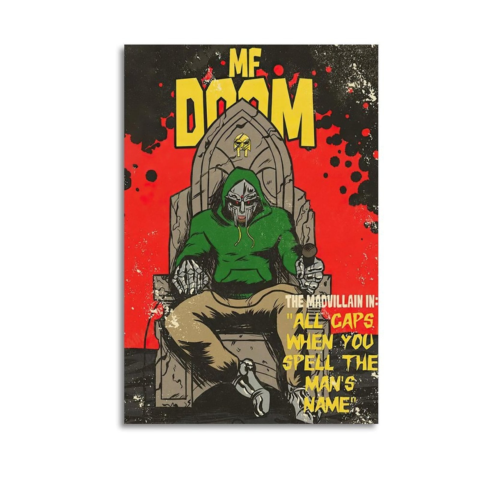 MF Doom Retro Poster HD Print Posters for Bedroom Living Room Bathroom ...