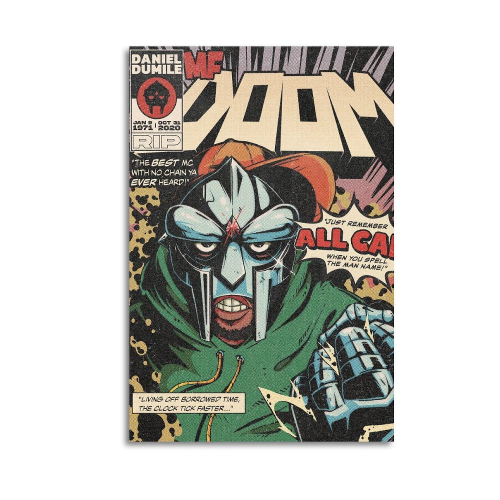 MF Doom Retro Posters for Bedroom Living Room Bathroom Wall Decor ...