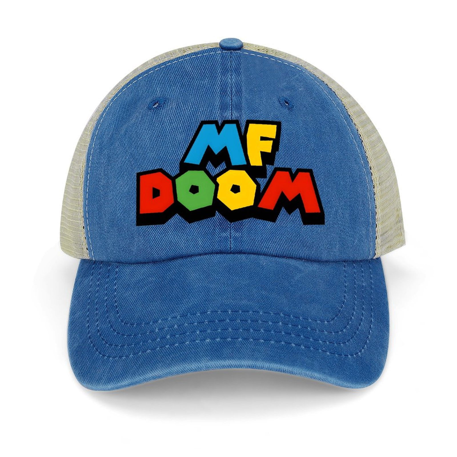 MF_Doom Vibrant Dark Blue Hat Adjustable Funny Fashion Unisex Baseball ...