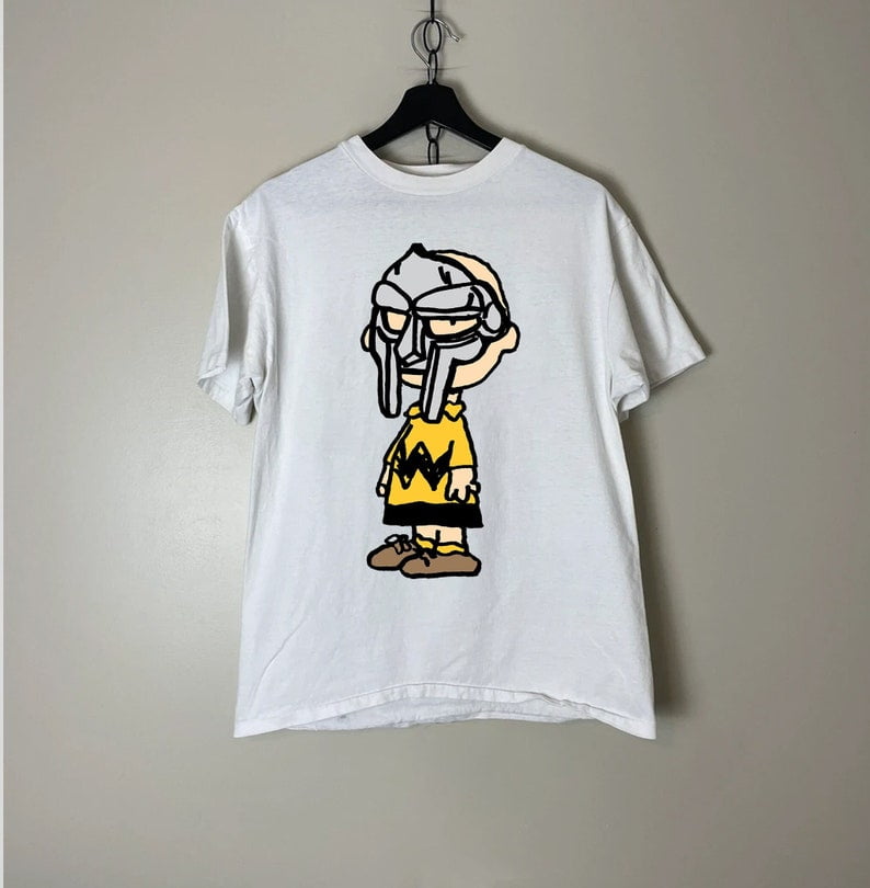 MF Doom x Charlie Brown shirt, MF Doom All Caps Madvillain Vintage 90s ...