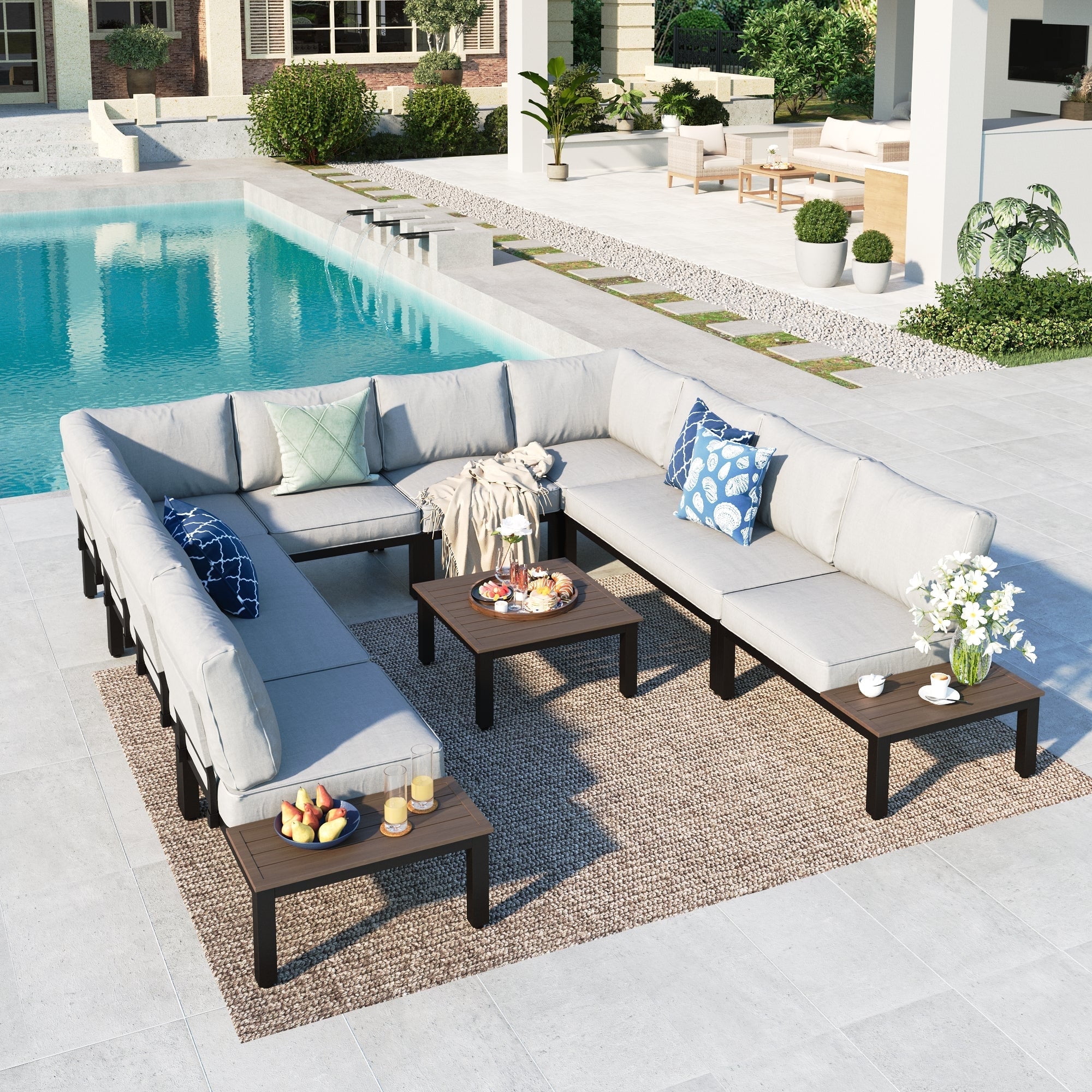 10 seater sofa with table store
