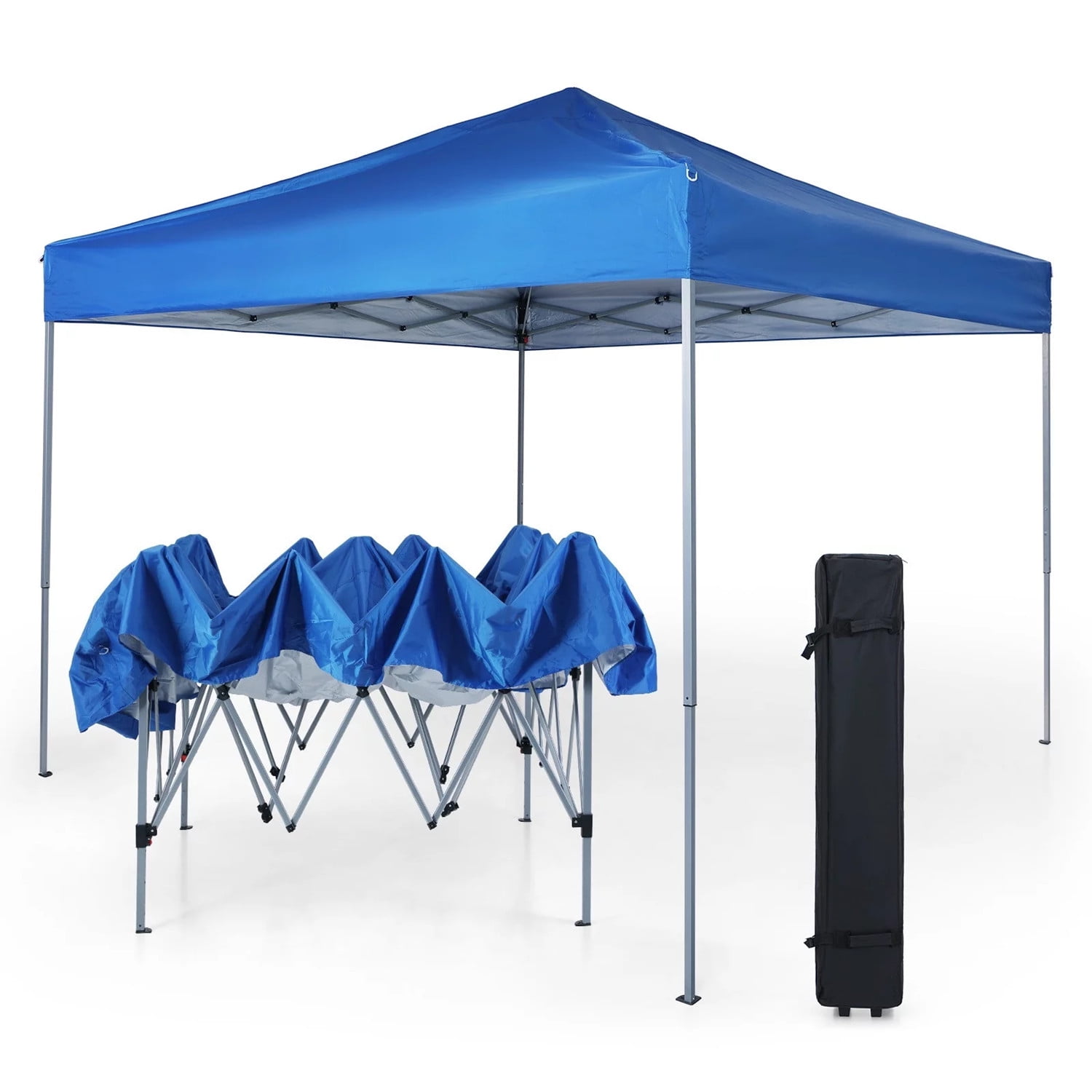 MF Studio 10x10 FT Straight Leg Popup Canopy with Wheeled Carry Bag ...