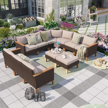 Better Homes & Gardens Tarren 5-Piece Wicker Outdoor Conversation Set ...