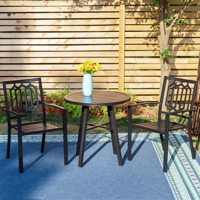 Free Shipping! MF Studio 3-Piece Metal Patio Bistro Set Outdoor Accent ...