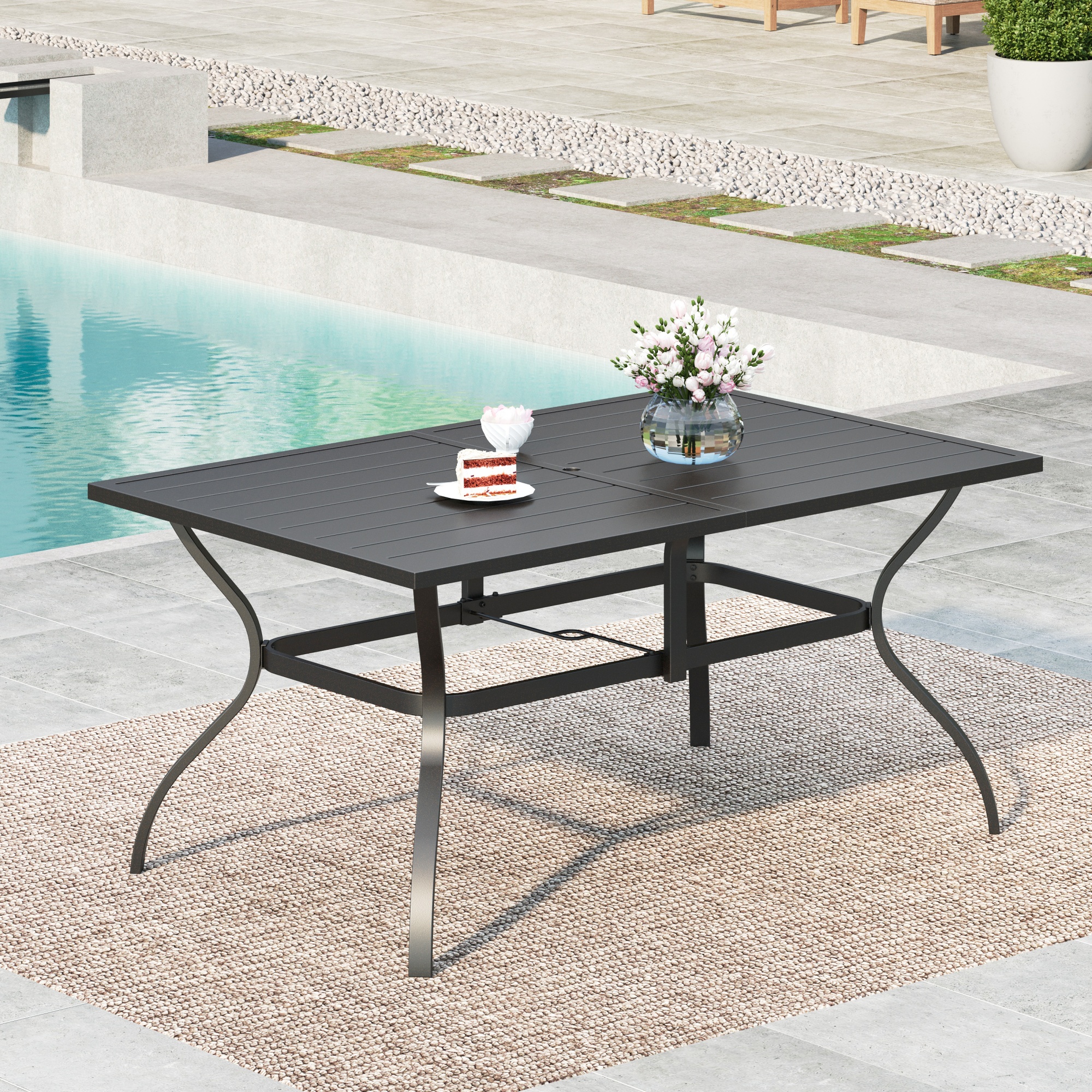 GDF Studio Wentworth Outdoor Acacia Wood Circular Round Dining Table ...