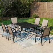 Better Homes & Gardens Tarren 6-Piece Steel Outdoor Dining Set with 4 ...