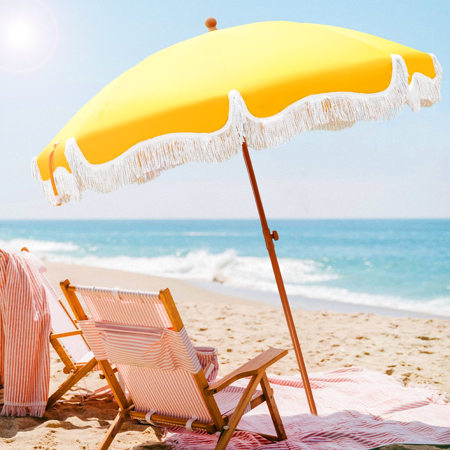 Yellow Beach Umbrella