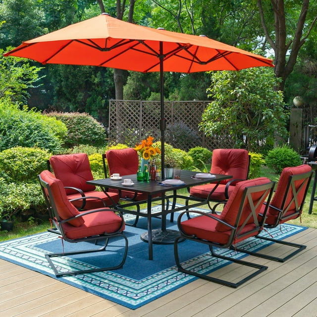 Free Shipping! MF Studio 8-Piece Outdoor Patio Set with 13 ft Umbrella ...