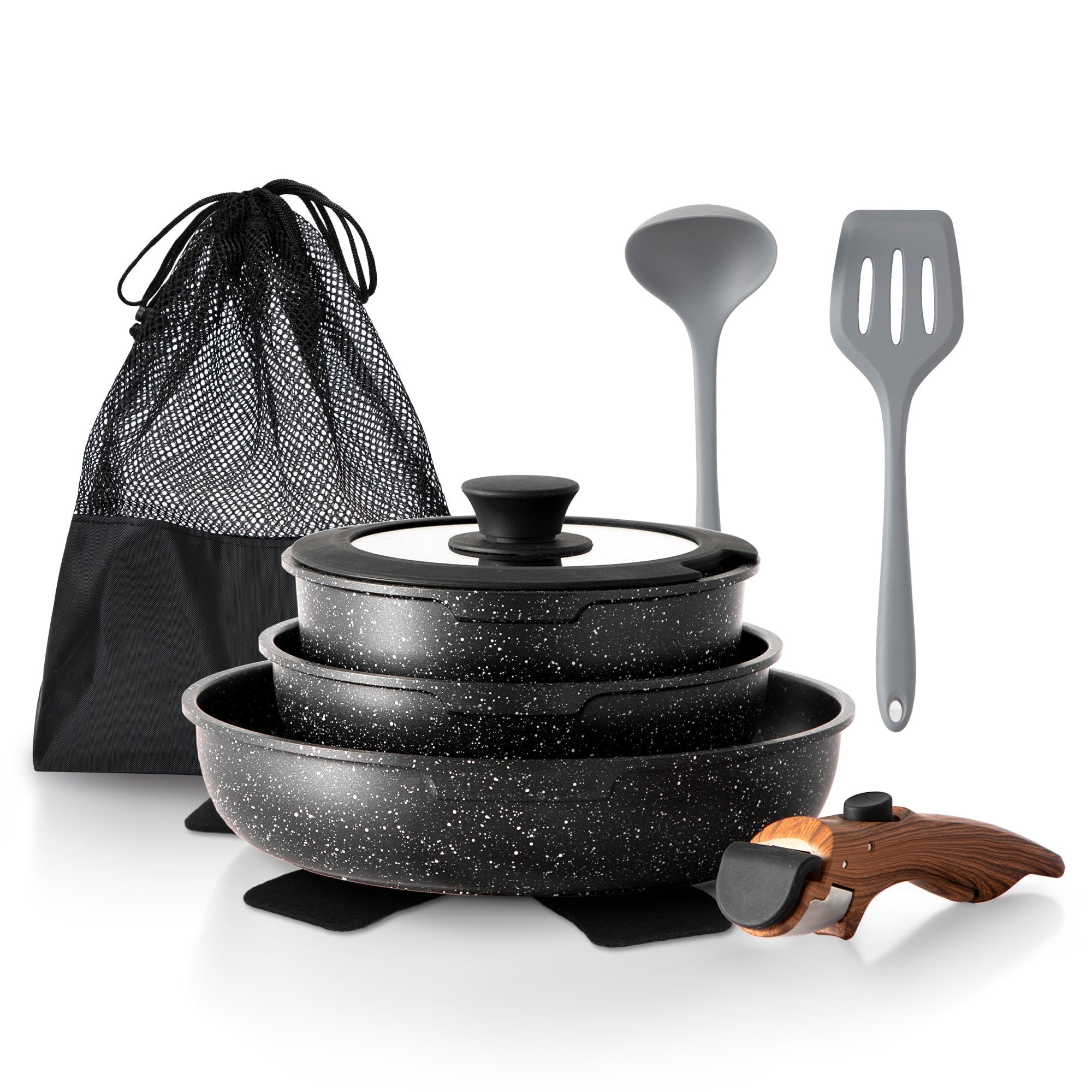 MF Studio, Cookware Set, 10 Pieces, Nonstick Pots and Pans - Walmart.com