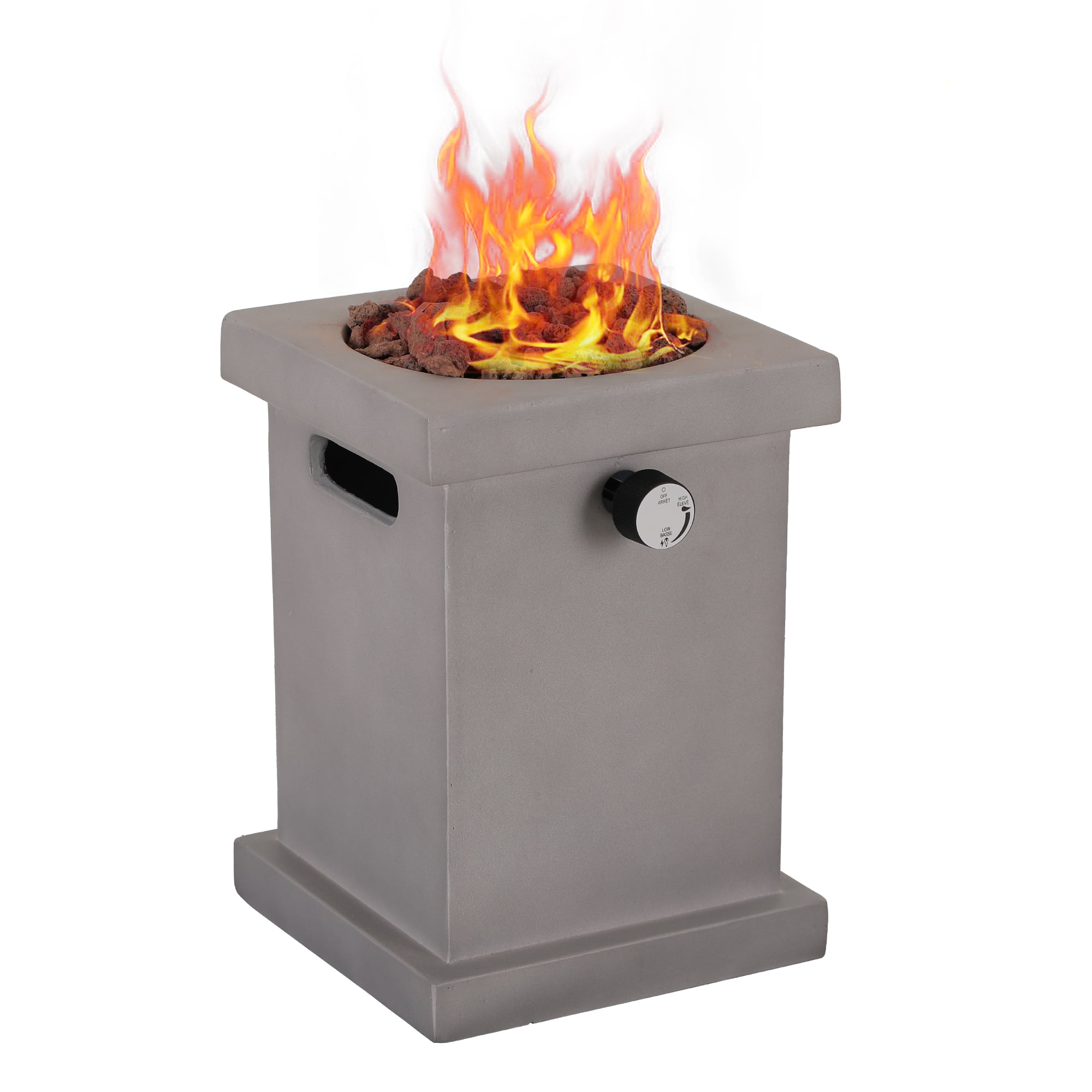 MF Studio Gas Fire Pit 10 inch,10000 BTU Terrafab Square Portable ...