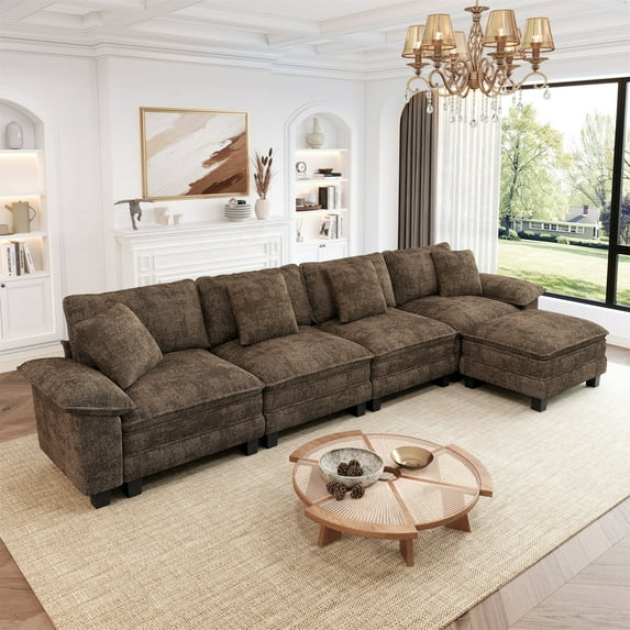MF Studio L-Shaped Sectional Sofa, 158" Oversized Cloud Couch with ...