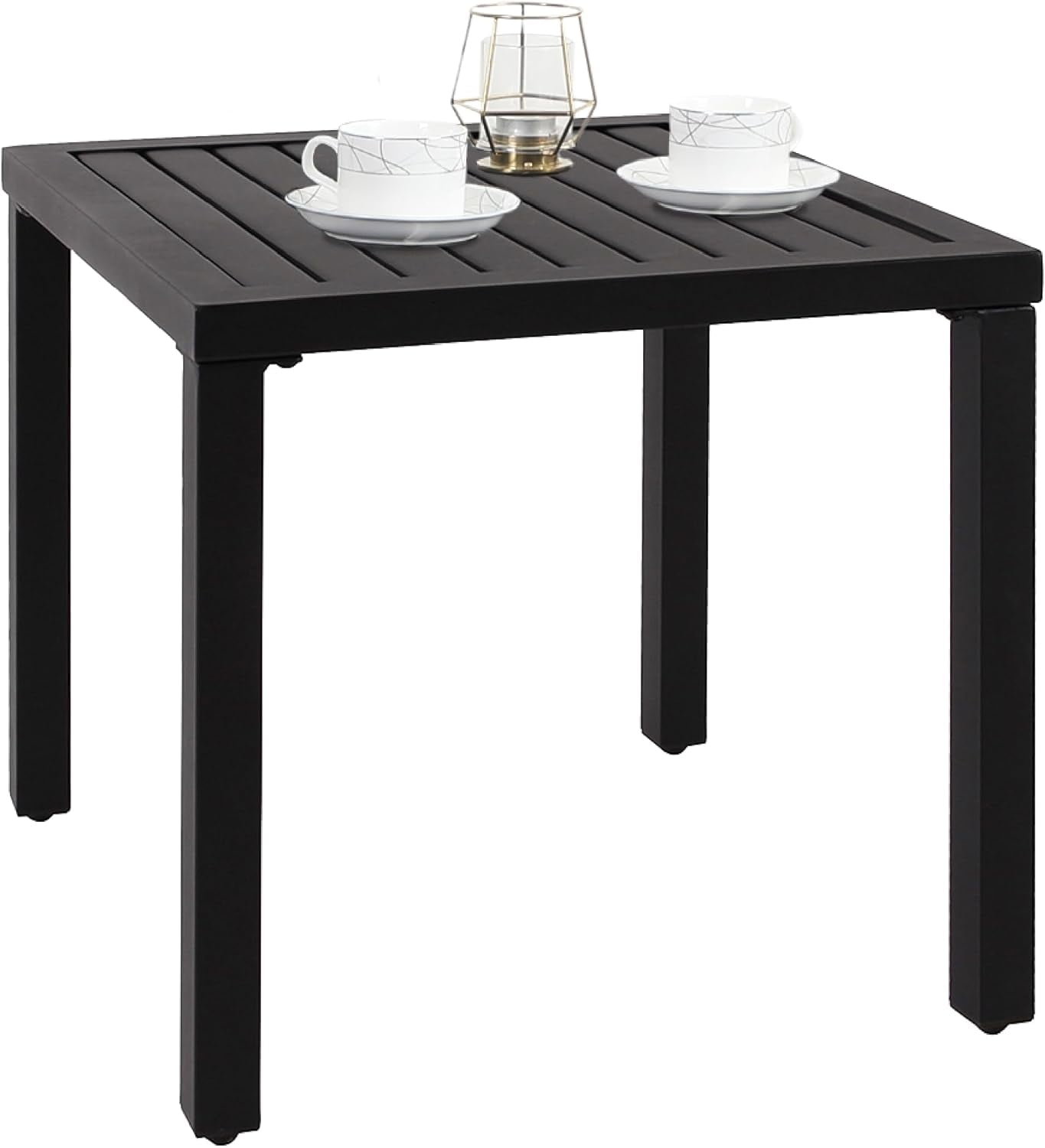 MF Studio Outdoor Metal Square Side Table, Patio Coffee Bistro End ...