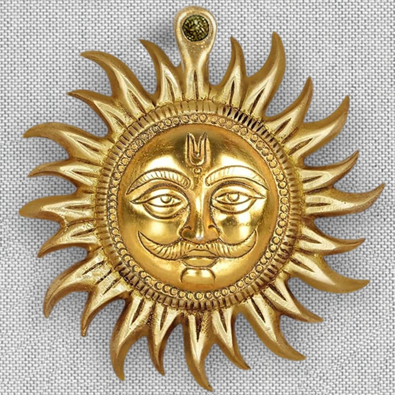 MF Surya Dev Metal Wall Hanging Sun Face Statue Puja Vastu Figurine Surya For Positivity For ...