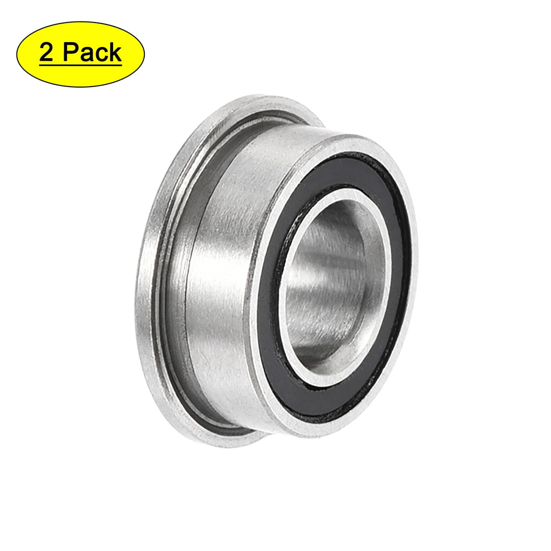 MF105-2RS Flange Ball Bearing 5x10x4mm Double Sealed Chrome Steel ...