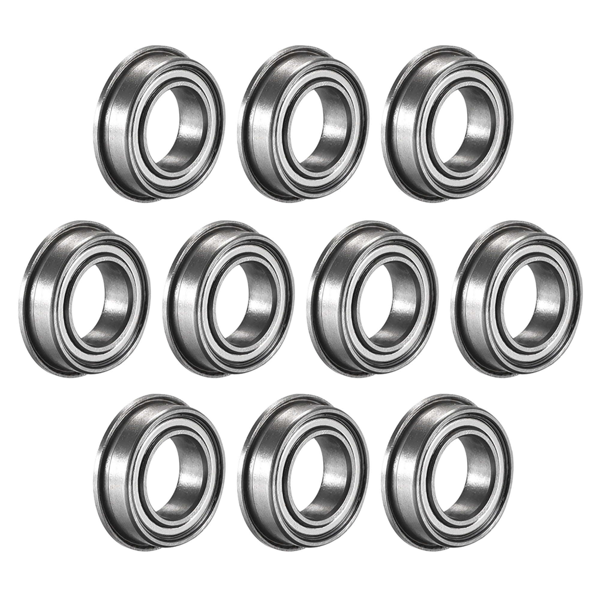 MF148ZZ Flange Ball Bearing 8x14x4mm Double Metal Shielded (GCr15) Chrome Steel Bearings 10 pcs ...