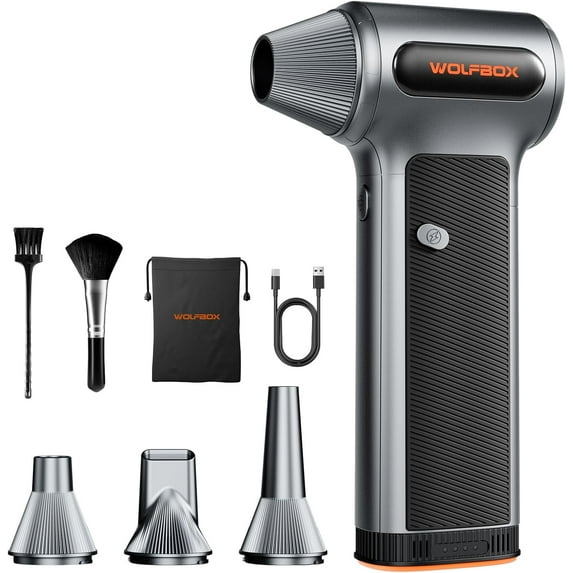MF200 Compressed Air Duster with Removable Battery & 4 Nozzles ...