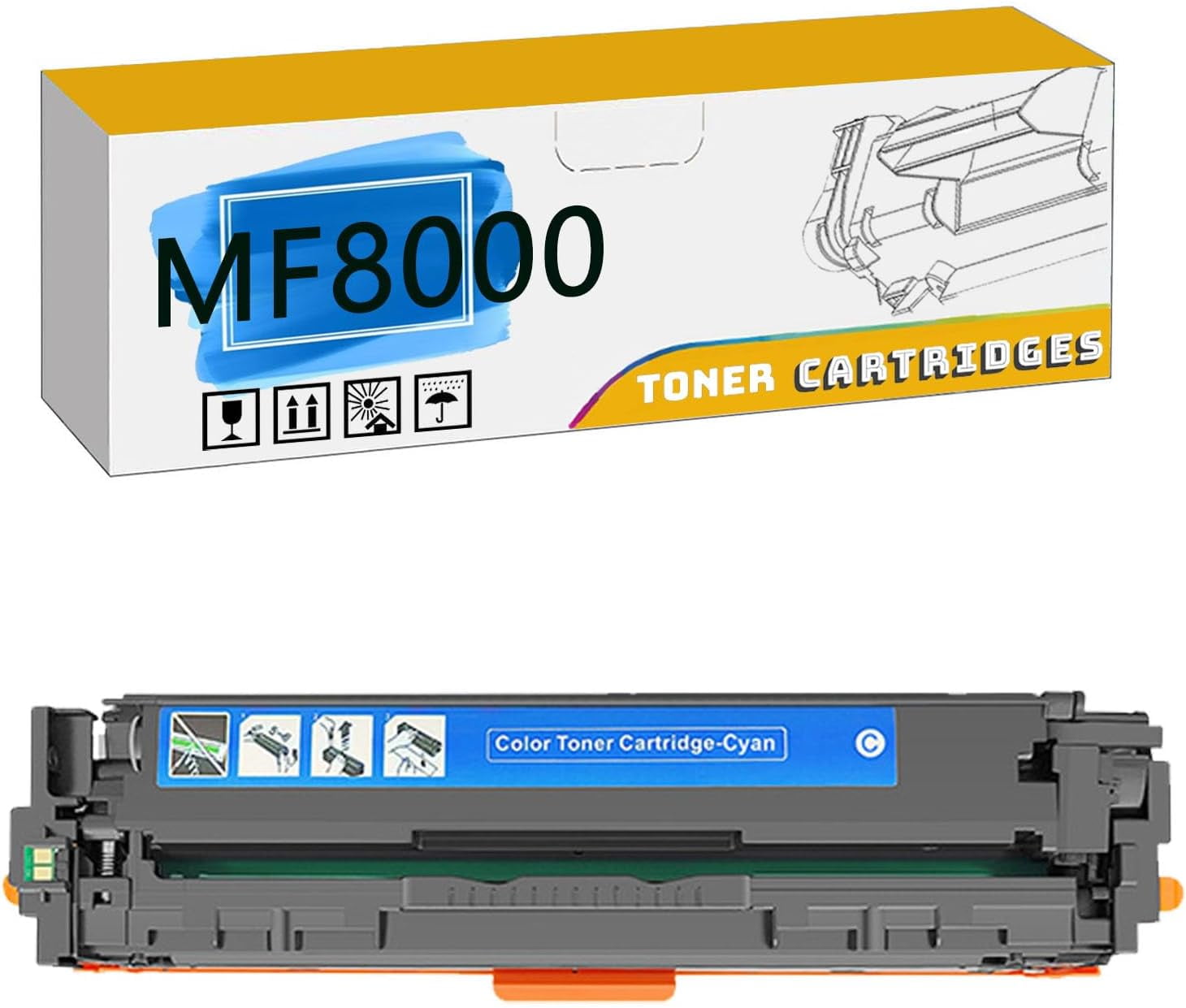 MF8000 Toner Cartridges Compatible for Canon MF8000C MF8200C MF8050CW ...