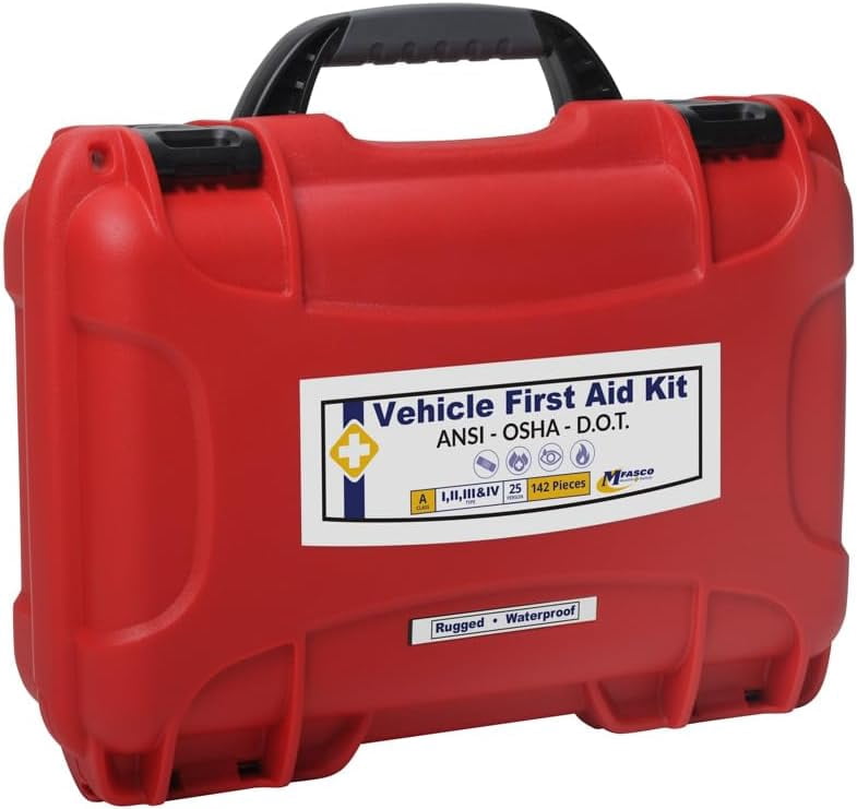 MFASCO Deluxe Class A First Aid Kit 909 Red | DOT, ANSI & OSHA Approved ...
