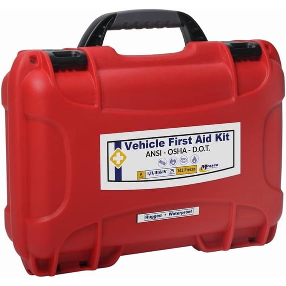 MFASCO Deluxe Class A First Aid Kit 909 Red | DOT, ANSI & OSHA Approved ...