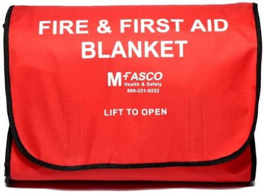 MFASCO Emergency Fire Blanket Kit - Retardant Vertical Release, Wall ...